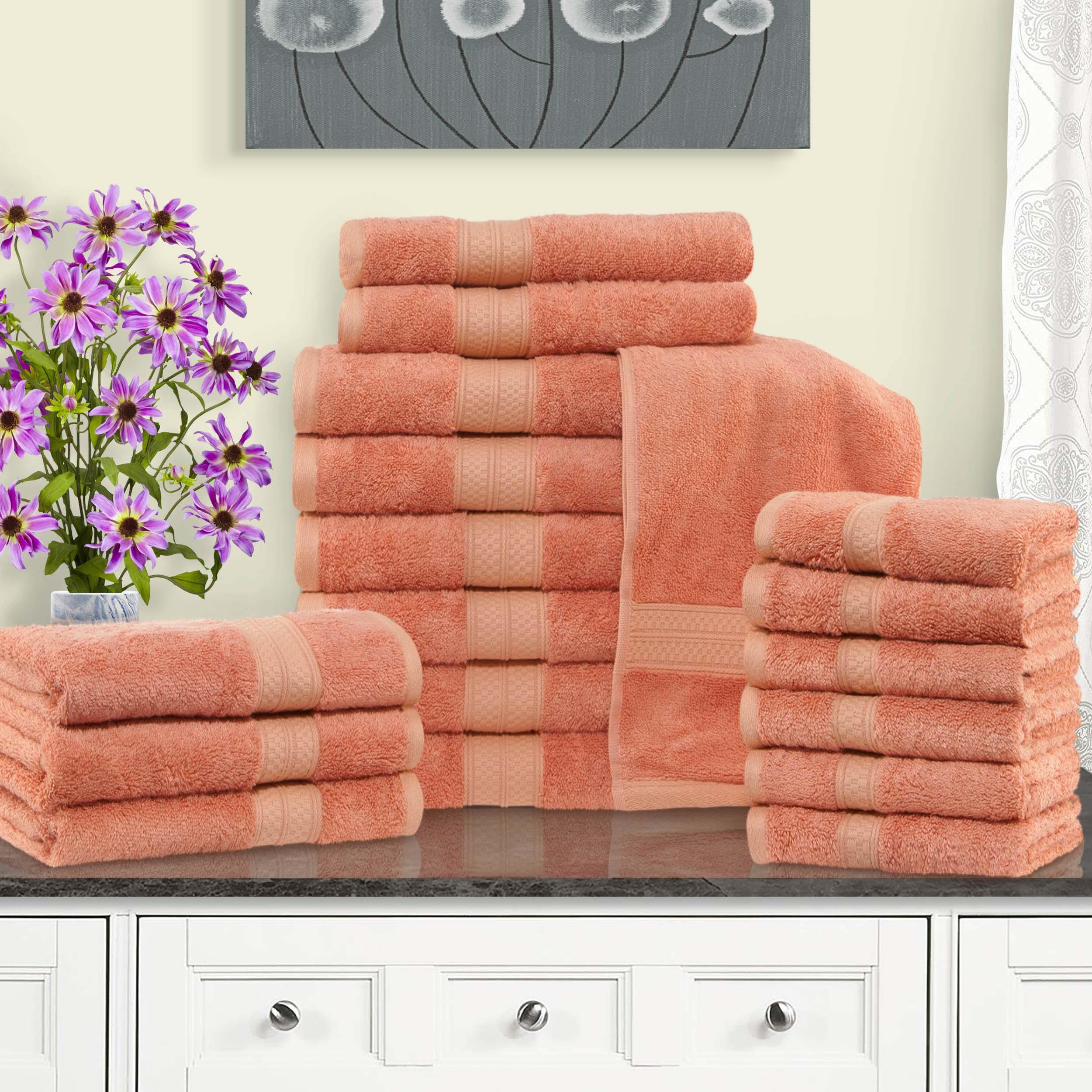 Superior Rayon from Bamboo Cotton Blend Assorted 18 Piece Towel Set