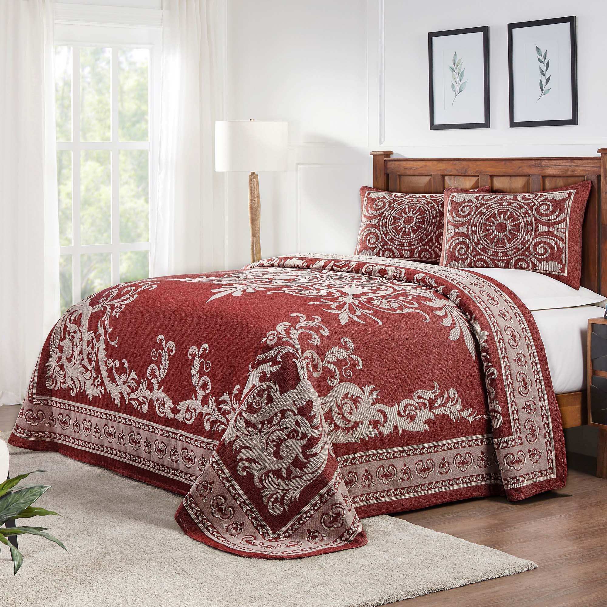 Adalie Cotton Blend Woven Jacquard Medallion Bedspread Set - SuperiorBrand